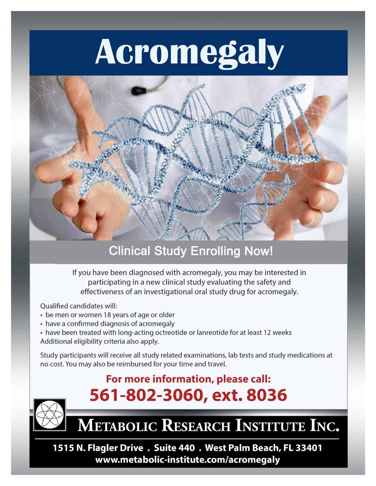 Acromegaly | Clinical Study | West Palm Beach FL